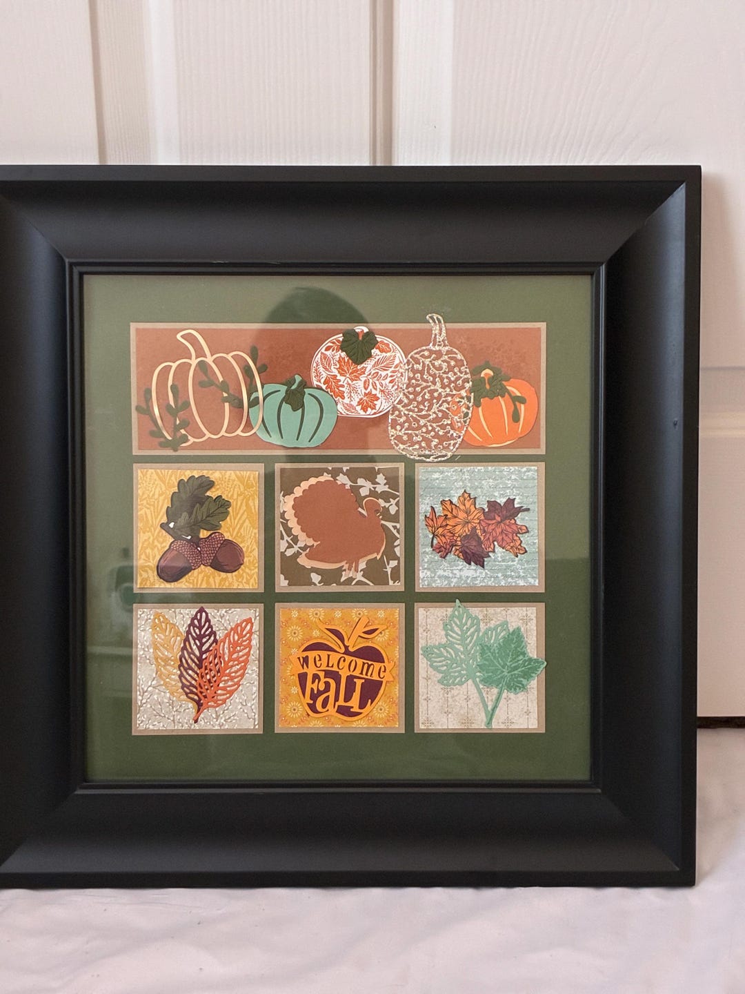 Framed Wall Art, Interchangeable 5 Seasonal 12x12 Scrapbook Pages ...