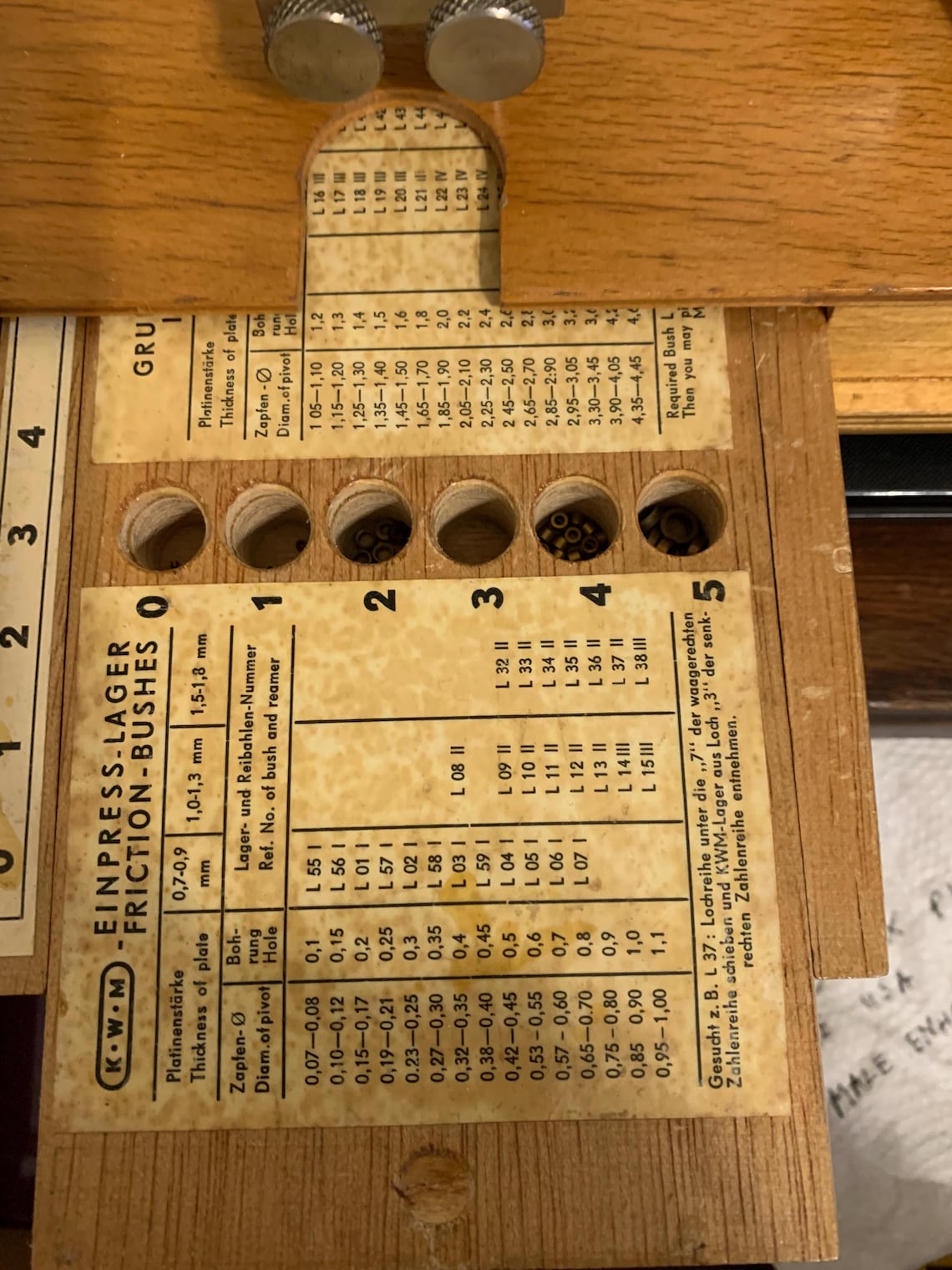Rare K.W.M. German Clock Bushing Tool Set: Repair & Installation - Etsy