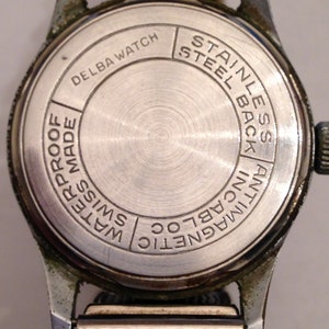 DELBA Swiss Made Military Watch Ca 1940 With Art Deco Rare Expandable ...