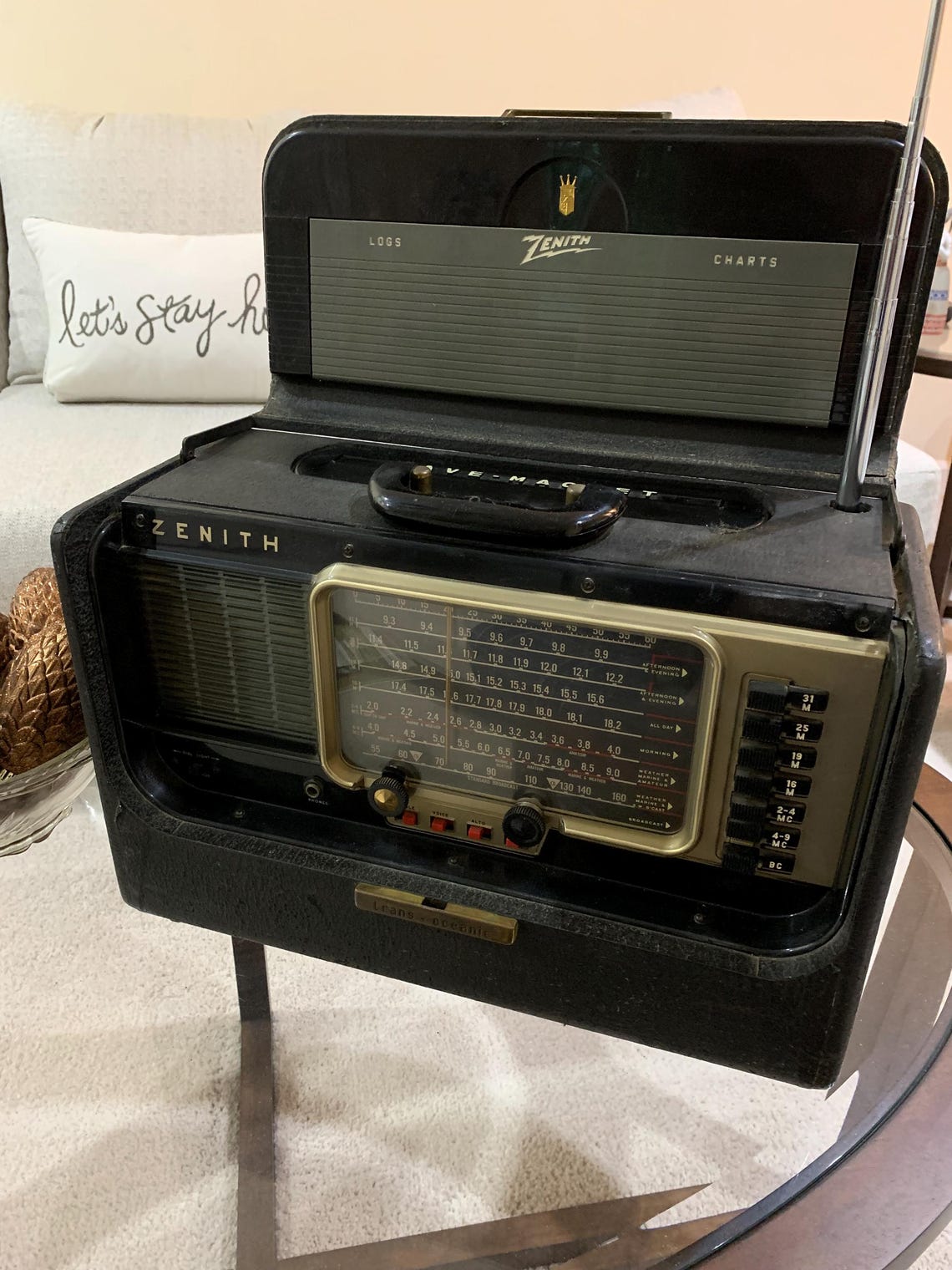 ZENITH Model A-600 Trans-oceanic Ca 1956 Radio MINT Original Owner ...