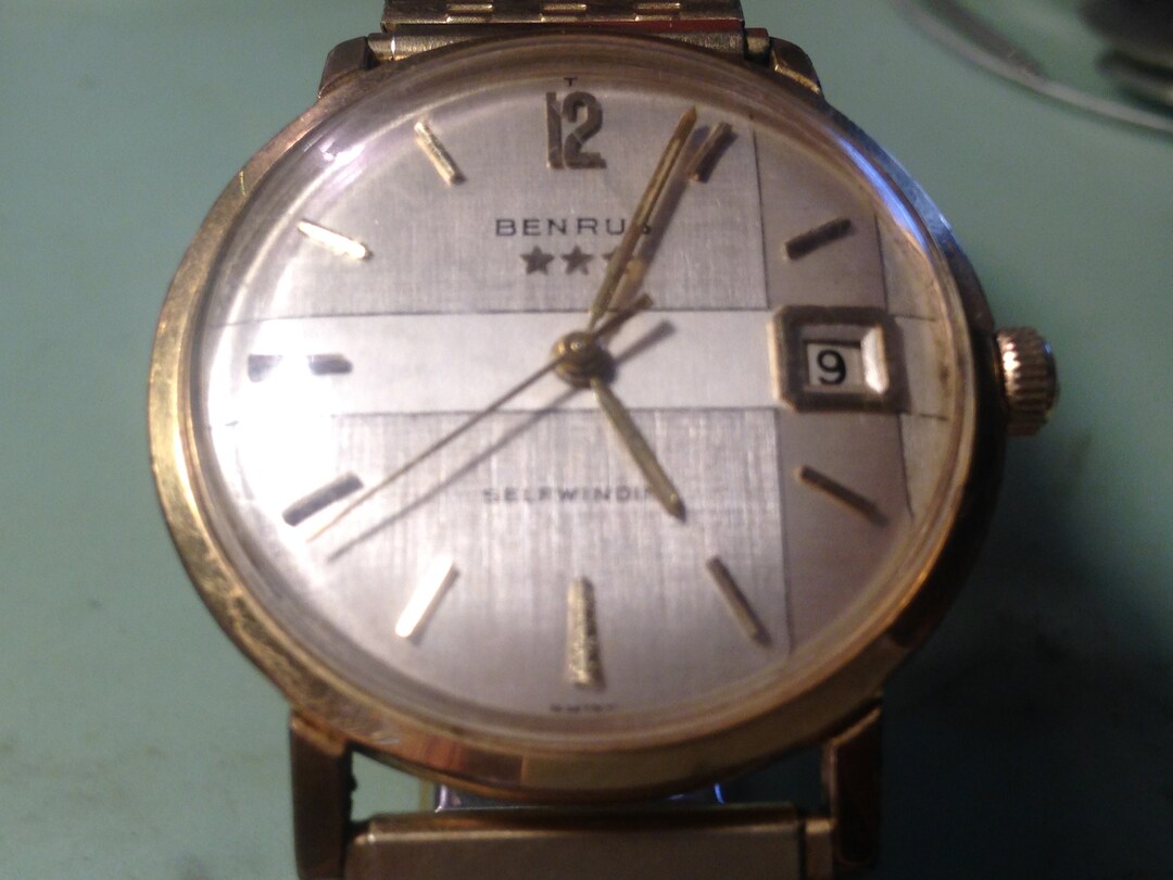 Vintage Benrus Men's Automatic Watch: Gold Filled Case, Three Star ...