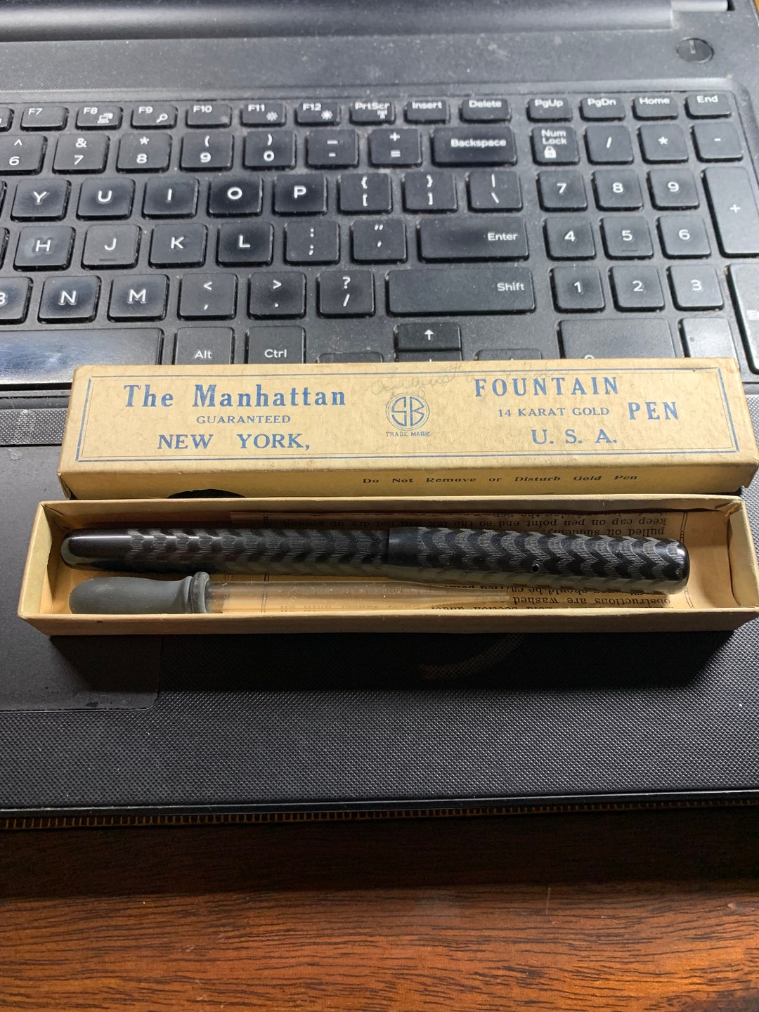 Ca 1890's Eye Dropper Chase Hard Rubber Fountainpen the Manhattan ...