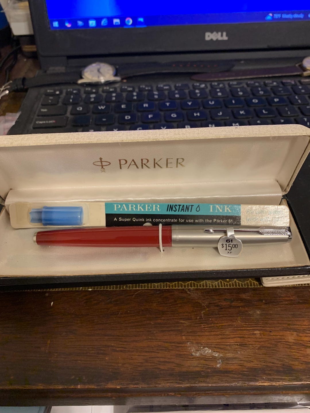 Parker 61 Rare Red Color MINT Undipped Sticker Refillable Ink Pad by ...