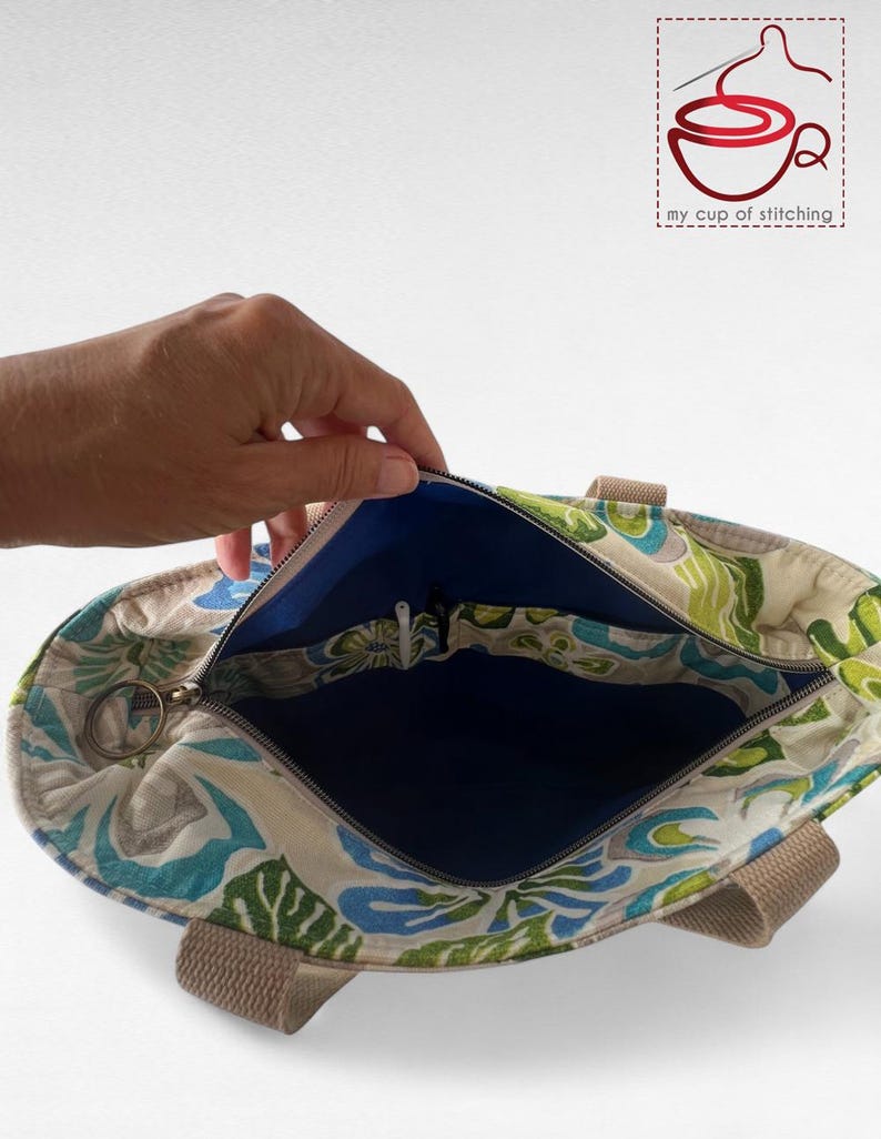 Tote Bag With Recessed Zipper - Enclosed End Method, Sewing PDF ...