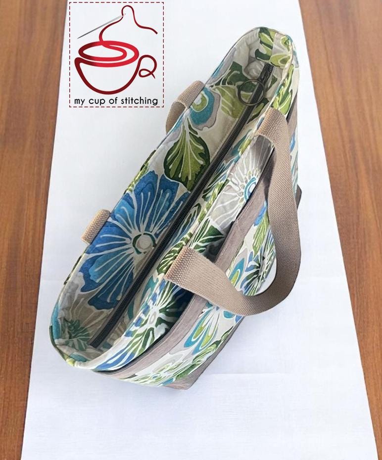 Tote Bag With Recessed Zipper - Enclosed End Method, Sewing PDF ...