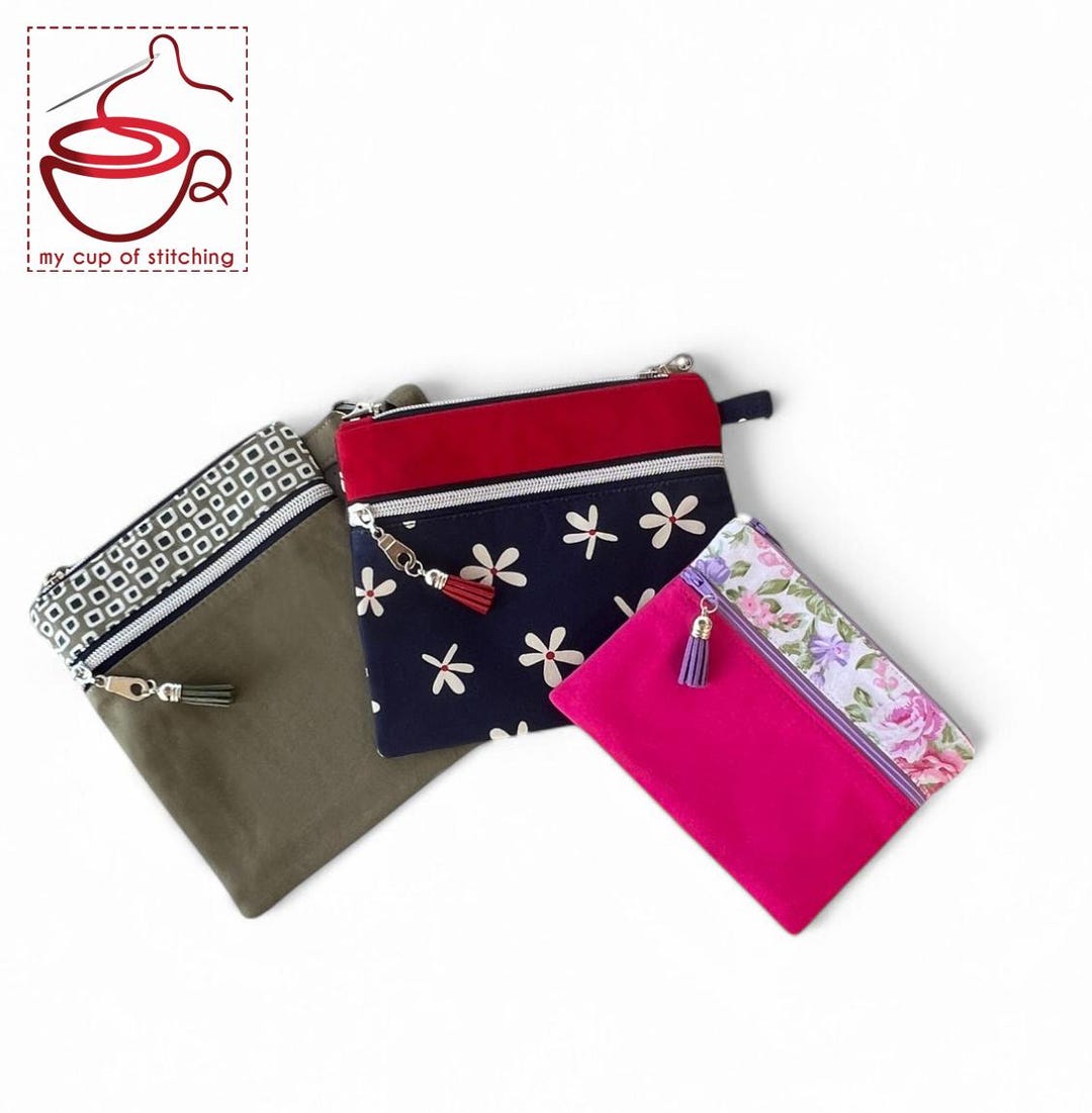 Double Zipper Pouch Sewing Pattern: 3 Sizes, Lined (PDF Download) - Etsy