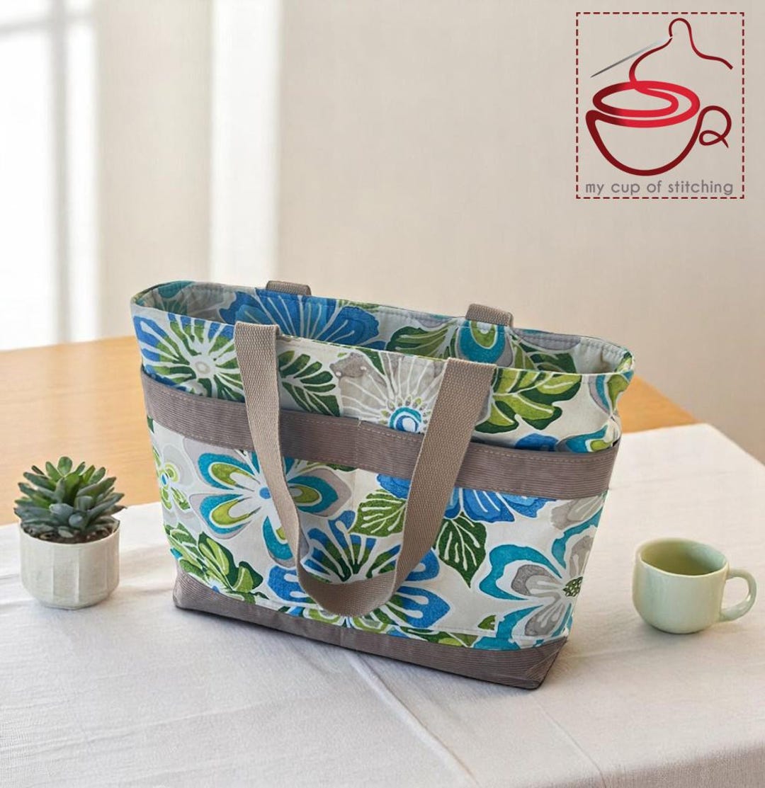Tote Bag With Recessed Zipper - Enclosed End Method, Sewing PDF ...
