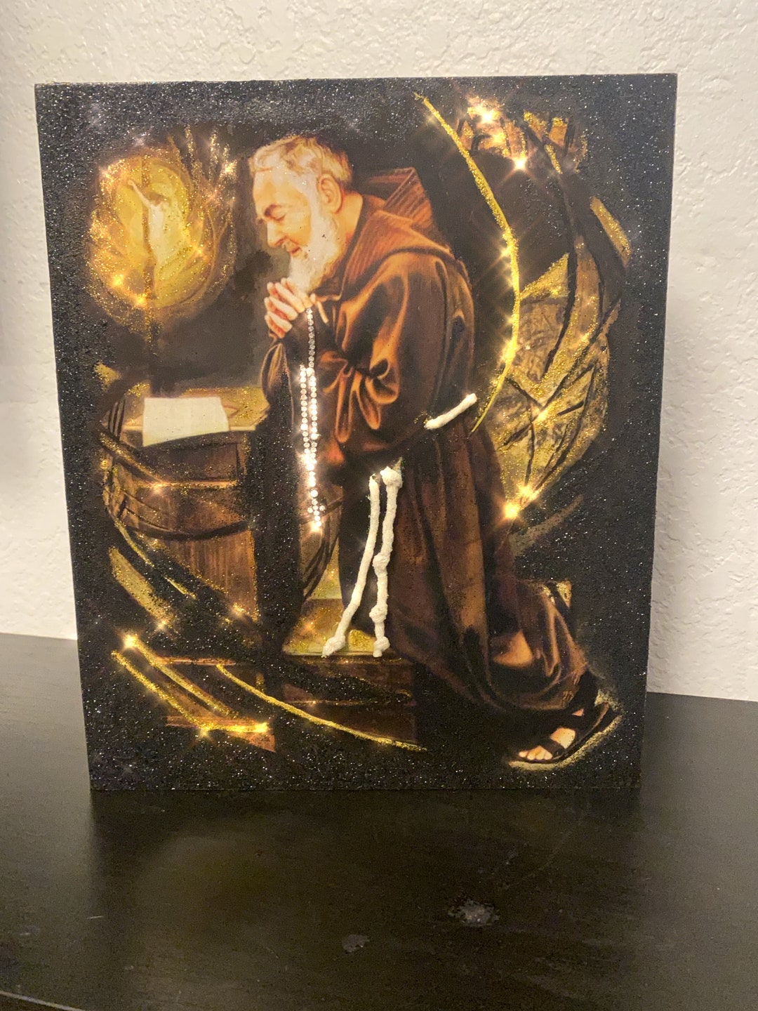 St. Padre Pio of Pietrelcina. Padre Pio De Pietrelcina with Clear Epoxy ...