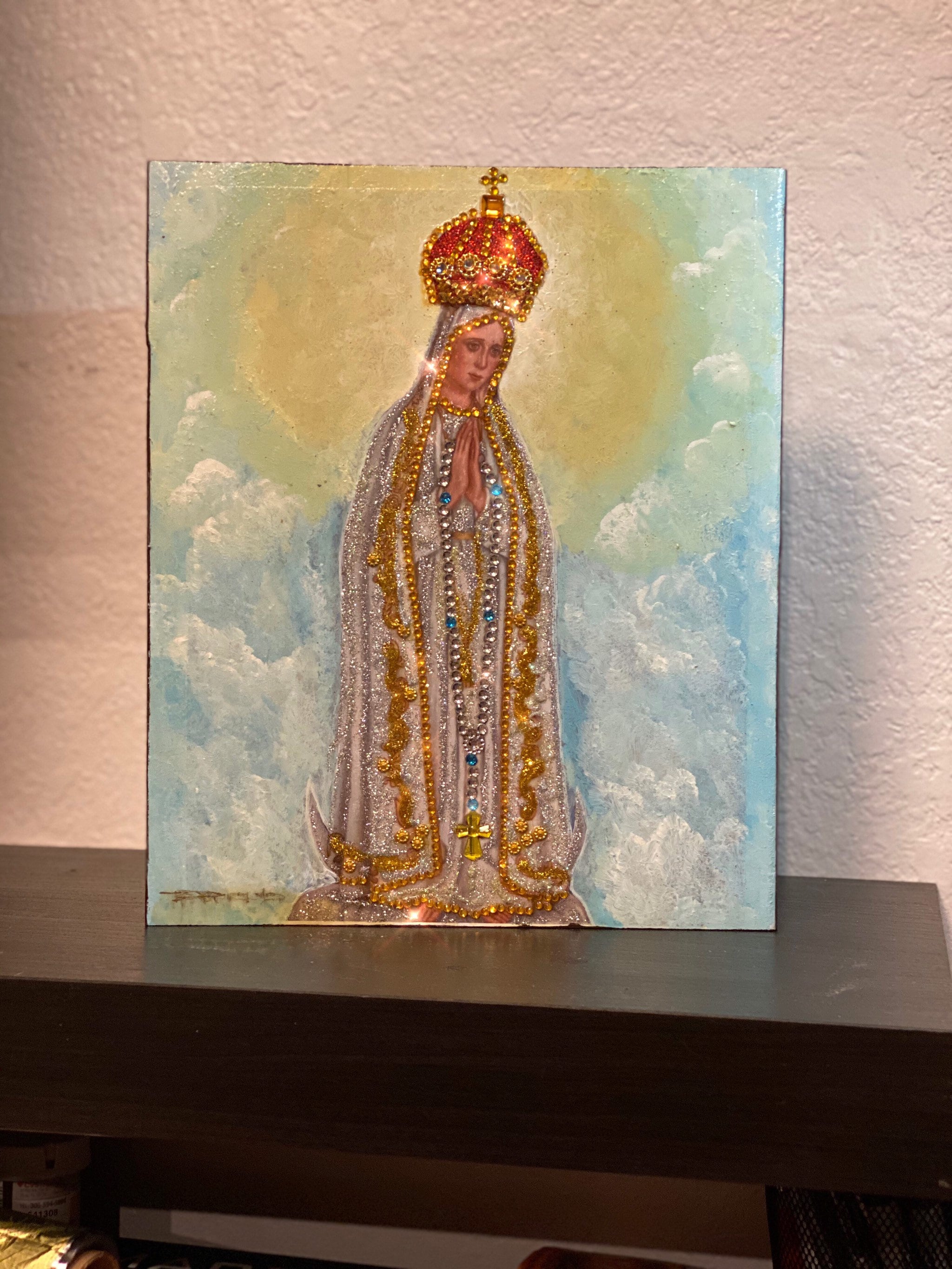 Our Lady of Fatima - Virgen De Fatima (with Clear Epoxy Coating) - Etsy