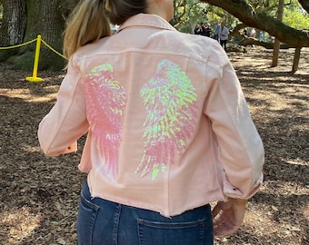Denim Jacket Angel Wings - Etsy