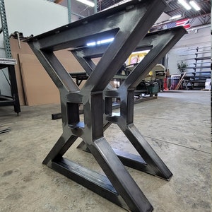 X-frame Center Beam Steel Table Legs 3"x2" Steel Rectangle Tubing - Etsy
