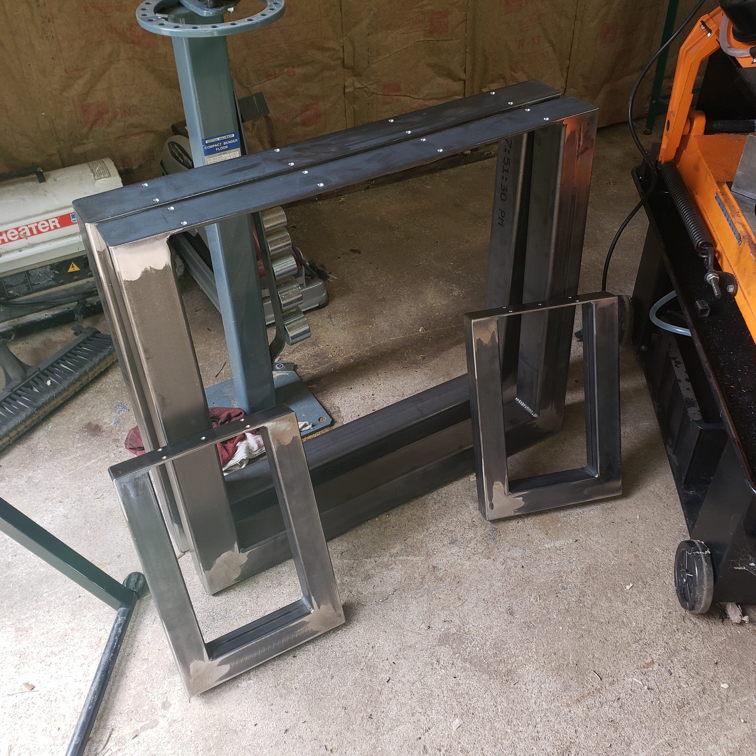 U Frame Steel Table Legs 3" X 3" 11G Steel Tubing - Etsy