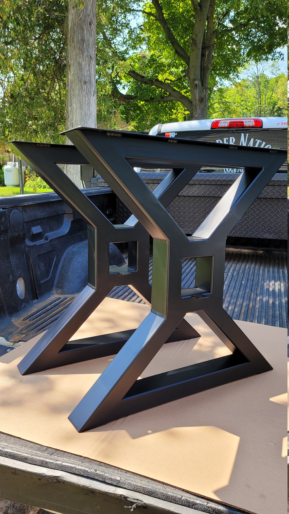 X-frame Center Beam Steel Table Legs 3x2 Steel | Etsy