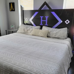 King Size Monogram Steel Bedframe and Headboard - Etsy