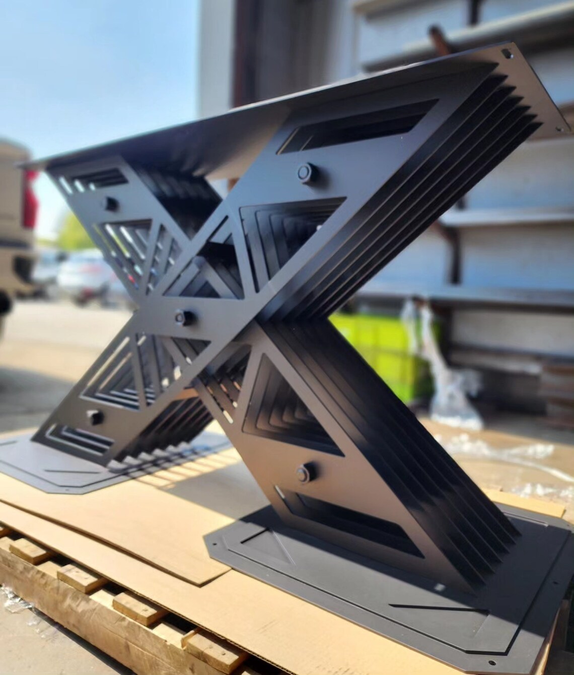 X-frame Modern Industrial Style Table Base (counter Height or Dining ...
