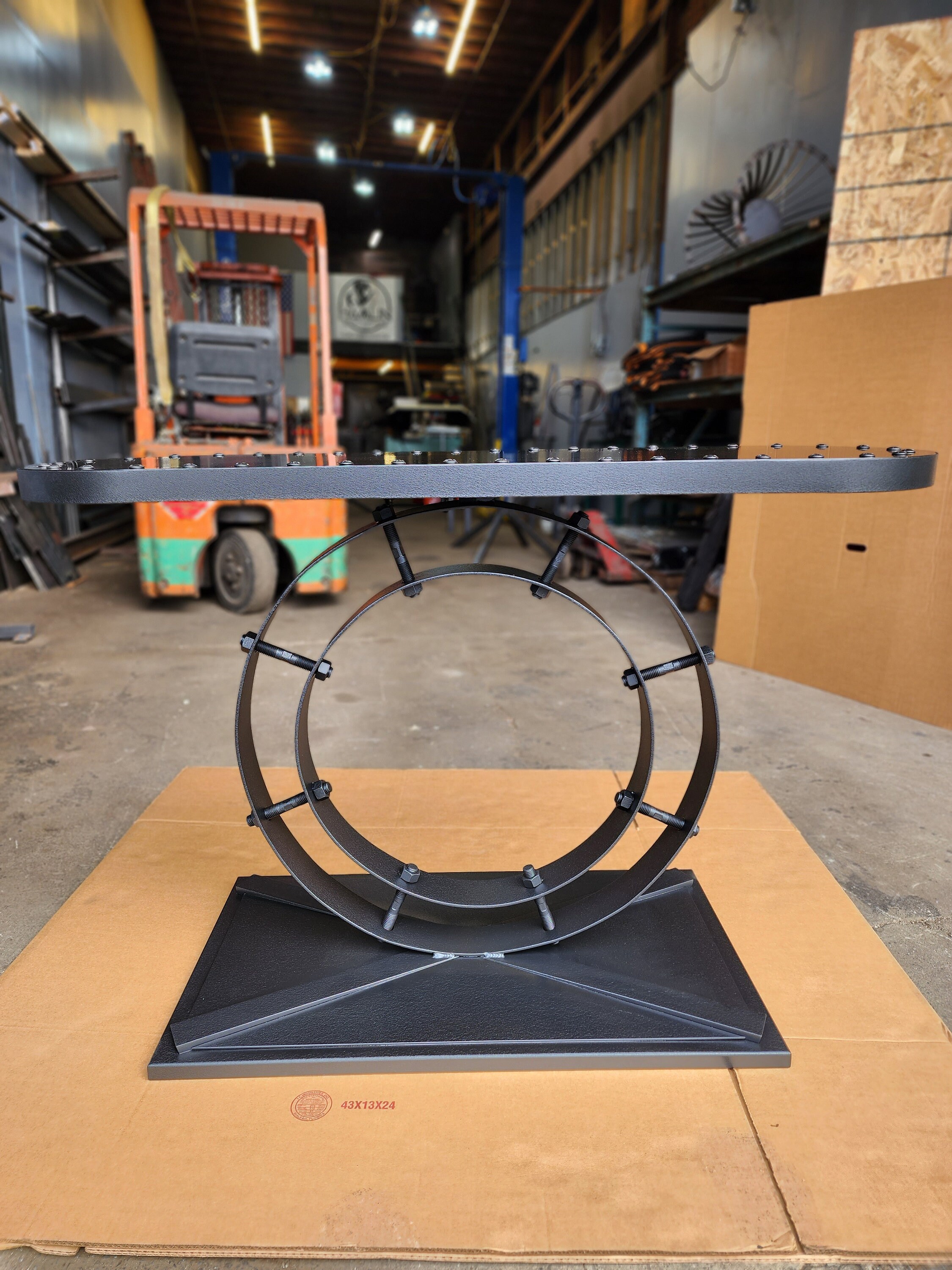 Industrial Ring Console or Entry Table - Etsy