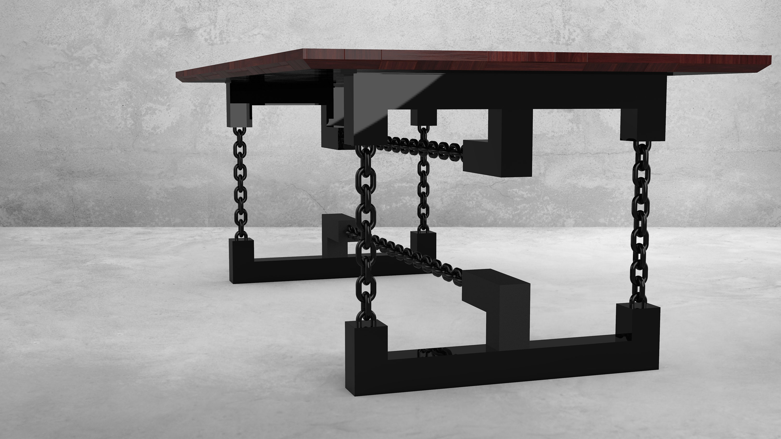 Chain Link Double 90 Table Base - Etsy