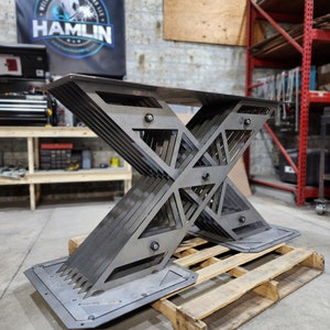 X-frame Modern Industrial Style Table Base (counter Height or Dining ...