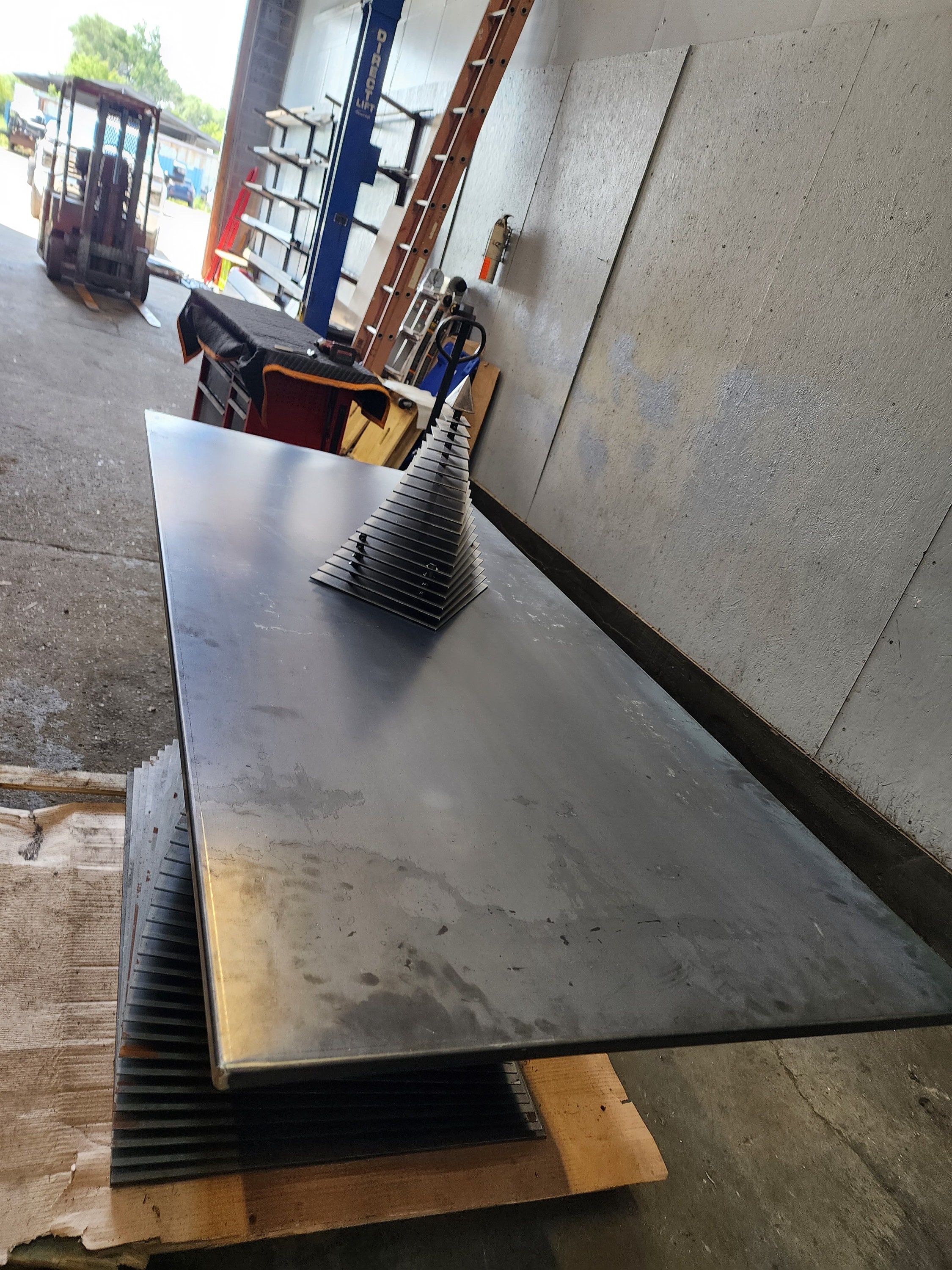 Double Beveled Edge Steel Table Tops Any Size Upon Request - Etsy