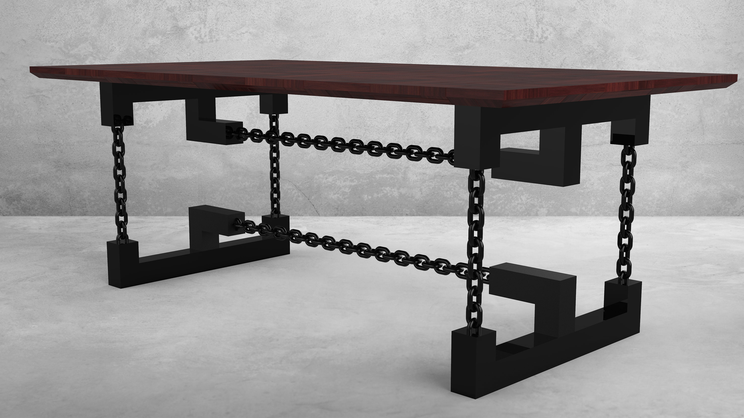 Chain Link Double 90 Table Base - Etsy