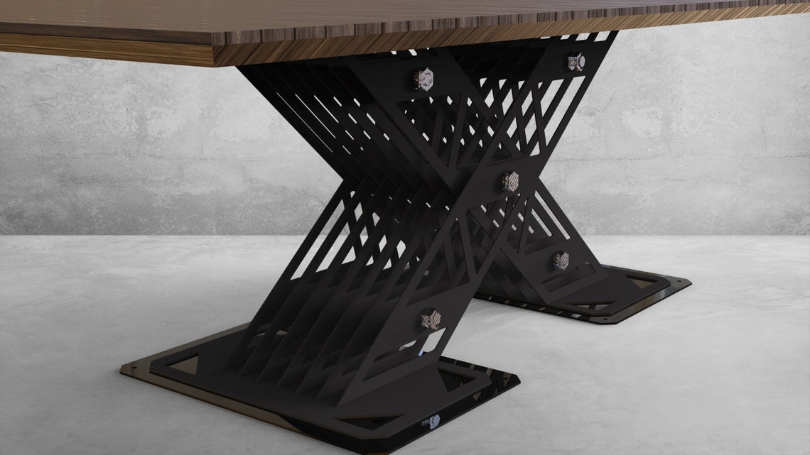 X-frame Modern Industrial Style Table Base counter Height or Dining ...