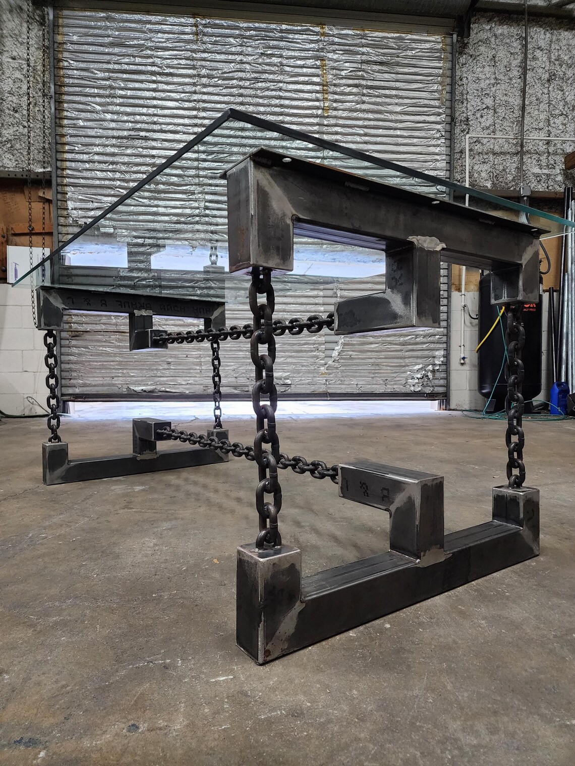 Chain Link Double 90 Table Base - Etsy