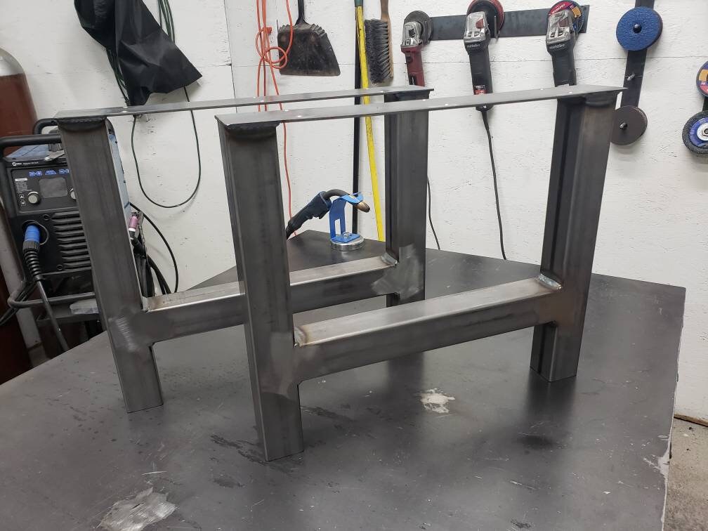 H Frame Steel Table Legs 2x2 Square Tubing With - Etsy