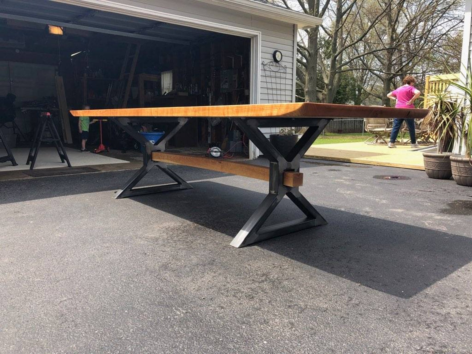 X-frame Center Beam Steel Table Legs 3"x2" Steel Rectangle Tubing - Etsy