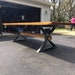 X-frame Center Beam Steel Table Legs 3x2 Steel - Etsy
