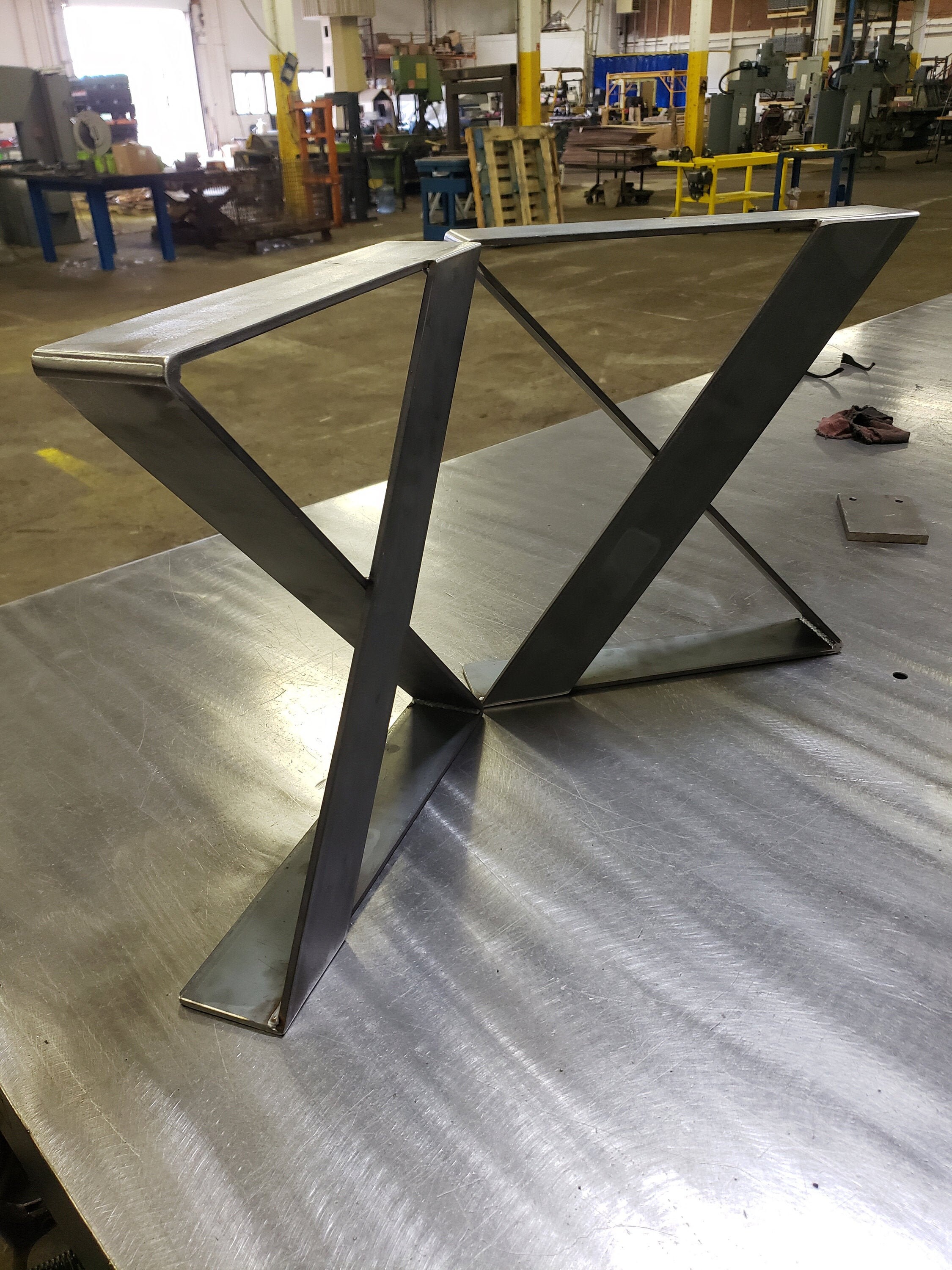 3 X 1/4 Steel Flat Stock X or Z Frame Table Legs Modern Style - Etsy