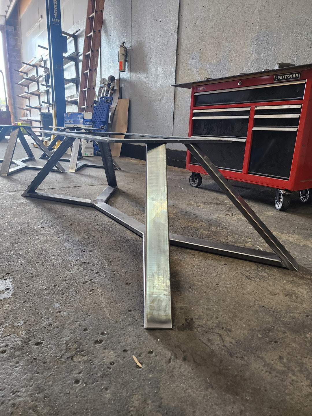Abstract Steel Table Base - Any Size! - Etsy