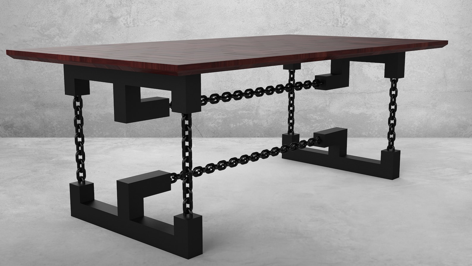 Chain Link Double 90 Table Base - Etsy