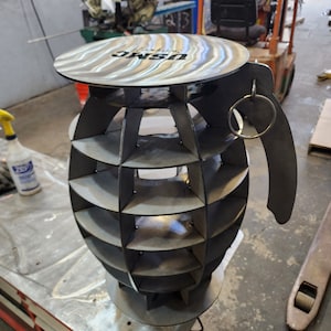Customizable Metal Grenade Stool or End Table - Etsy