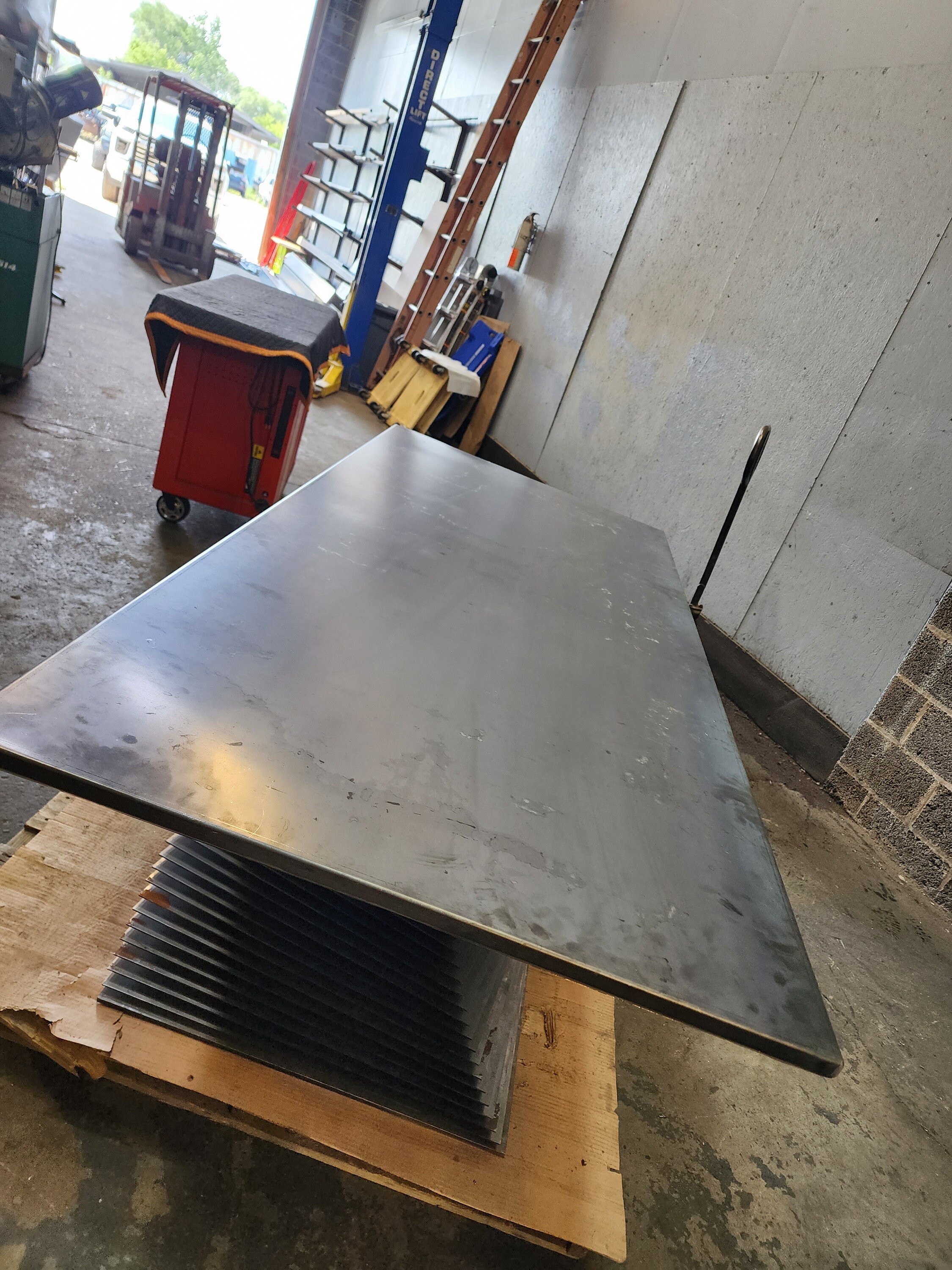 Double Beveled Edge Steel Table Tops Any Size Upon Request - Etsy