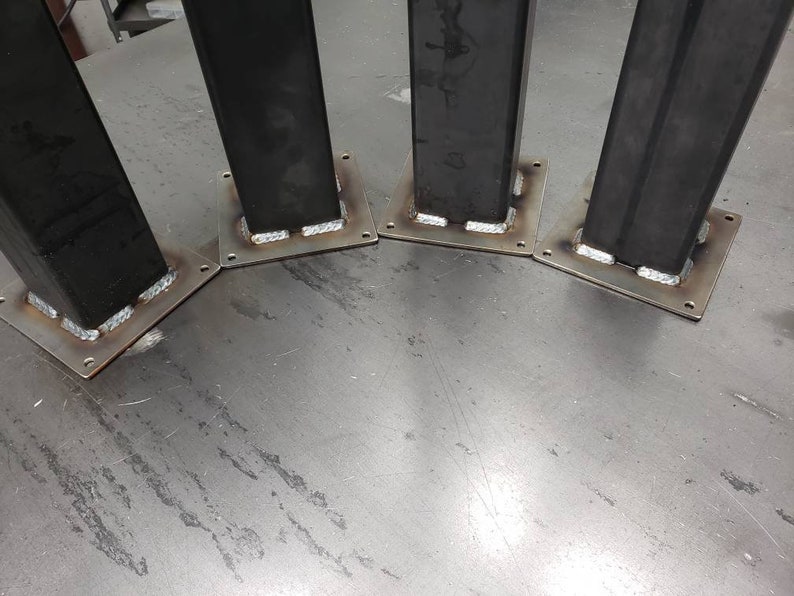 Straight Steel Tubing Tables Legs With Leveling Feet Made to Order 1x1 ...