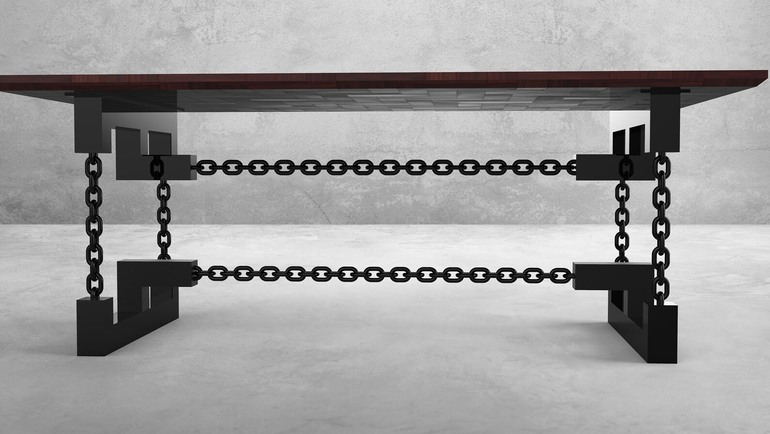 Chain Link Double 90 Table Base - Etsy