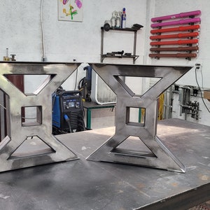 X-frame Center Beam Steel Table Legs 3"x2" Steel Rectangle Tubing - Etsy