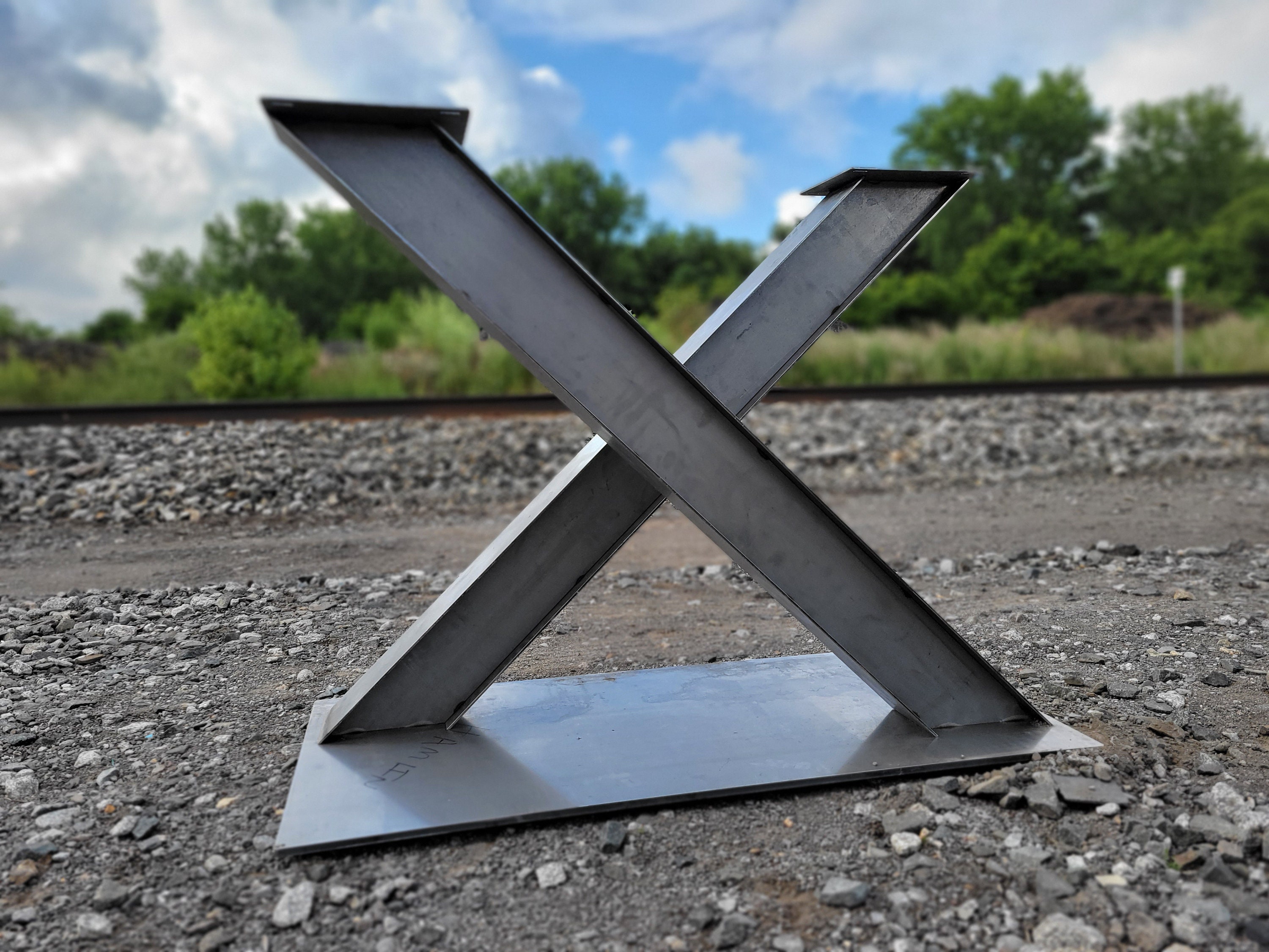 Heavy Industrial I Beam X Pedestal Base - Etsy