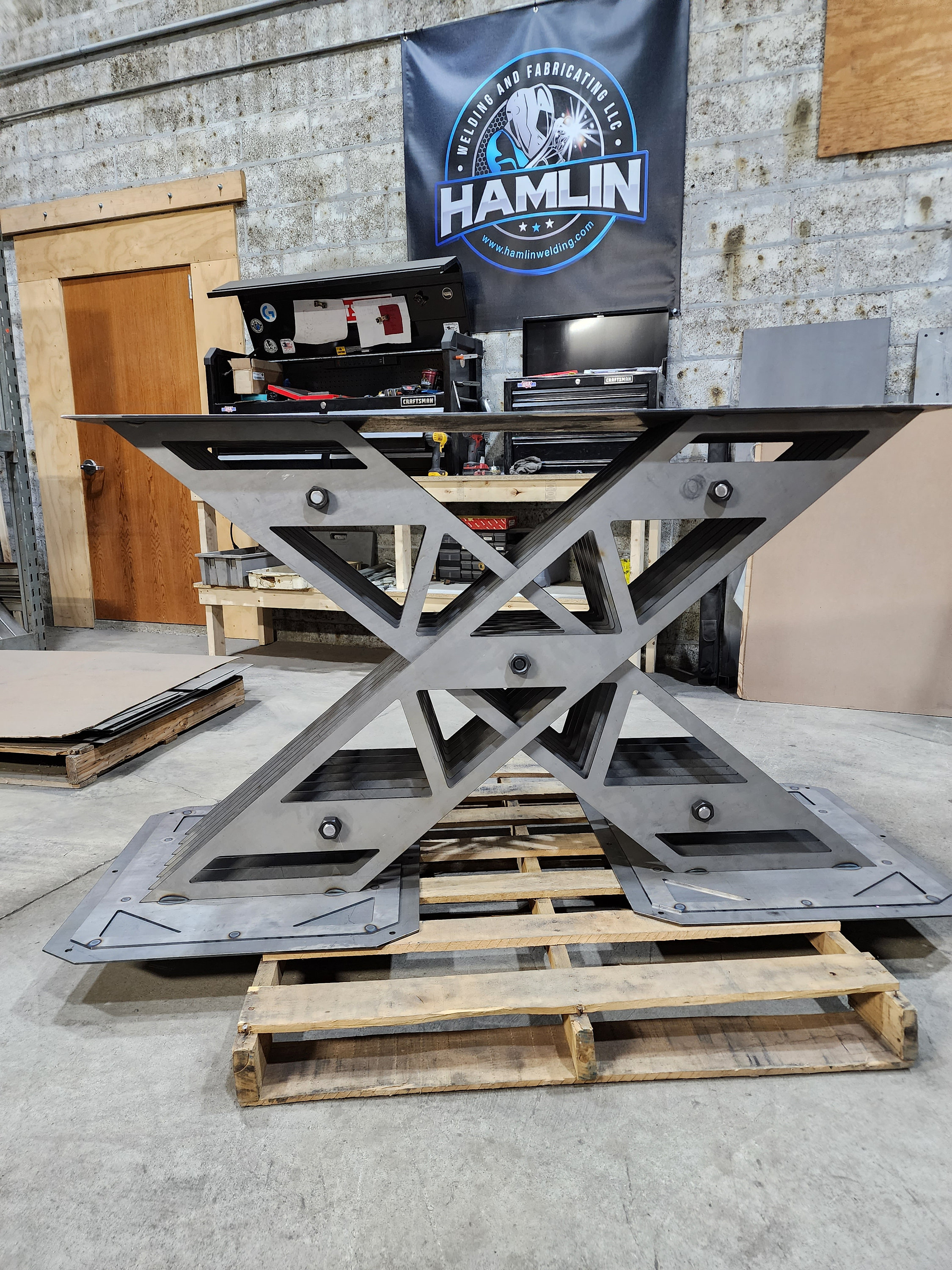 X-frame Modern Industrial Style Table Base (counter Height or Dining ...