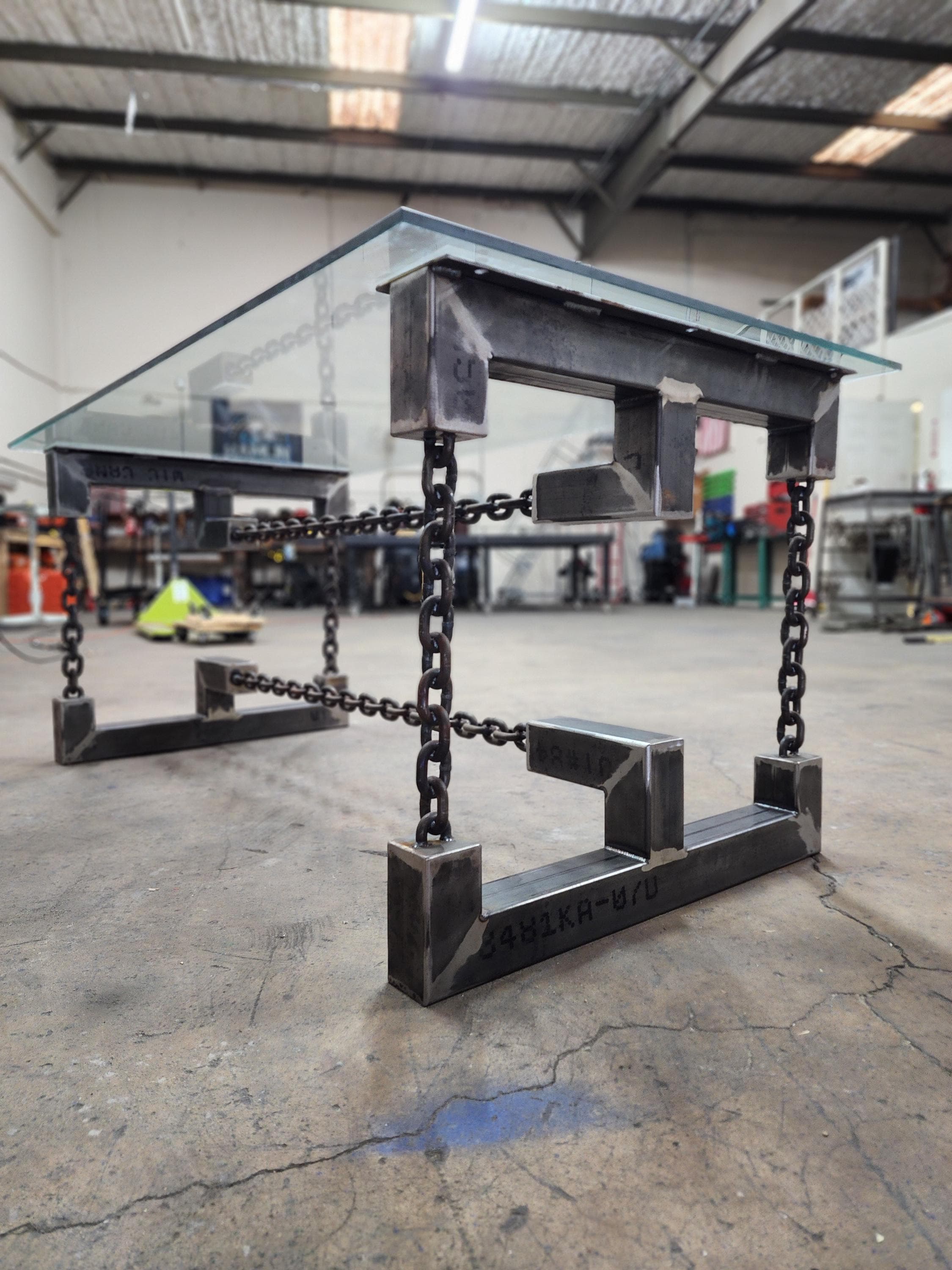 Chain Link Double 90 Table Base - Etsy