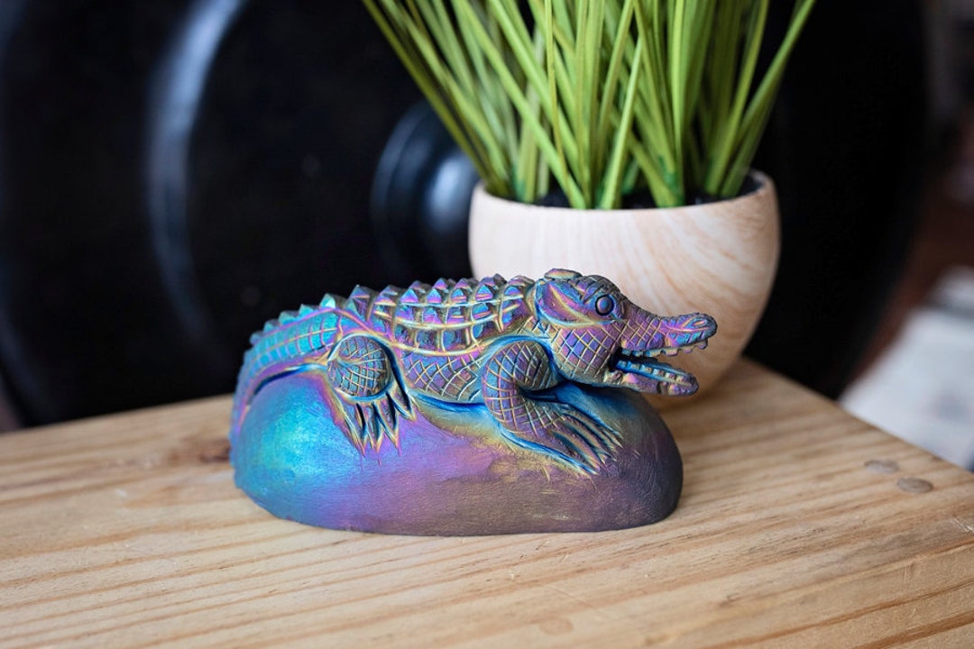 Rainbow Agate Alligator - Etsy