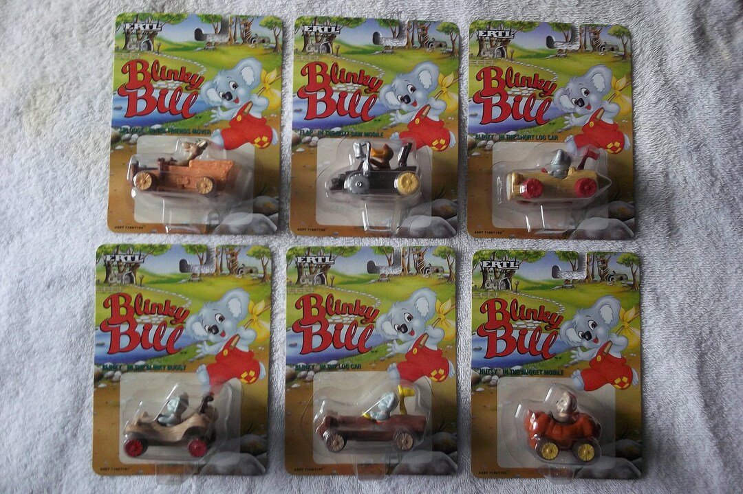 Blinky Bill Full Set of 6 Cars Ertl 1995 MOC - Etsy