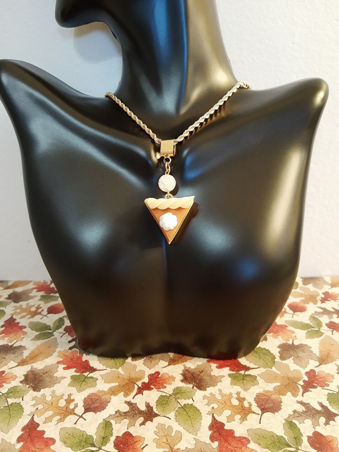Pumpkin Pie Gold Rope Necklace, Orange, Small, Polymer - Etsy
