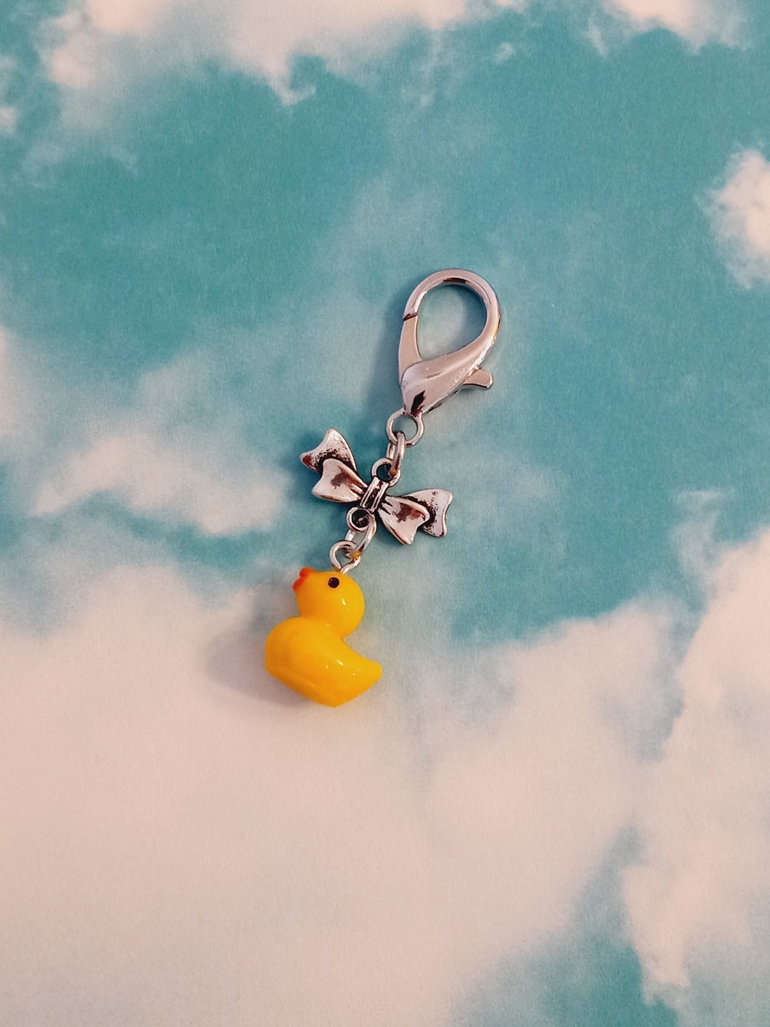 3D Yellow Duck Bow Keychain, Resin, Small - Etsy