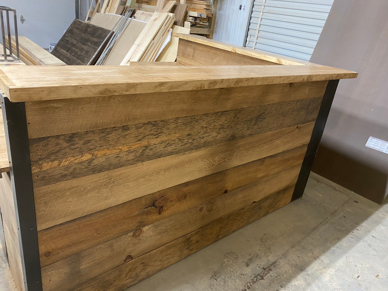 Rustic Reclaimed Retail Counter Reception Desk Office Desk - Etsy Singapore