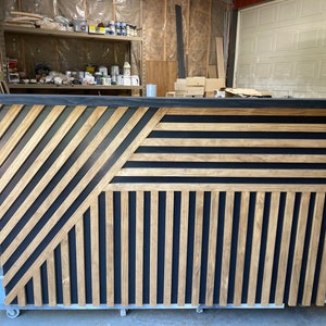 Wider Slat Board Front Reception Desk Retail Counter 4 Options for ...