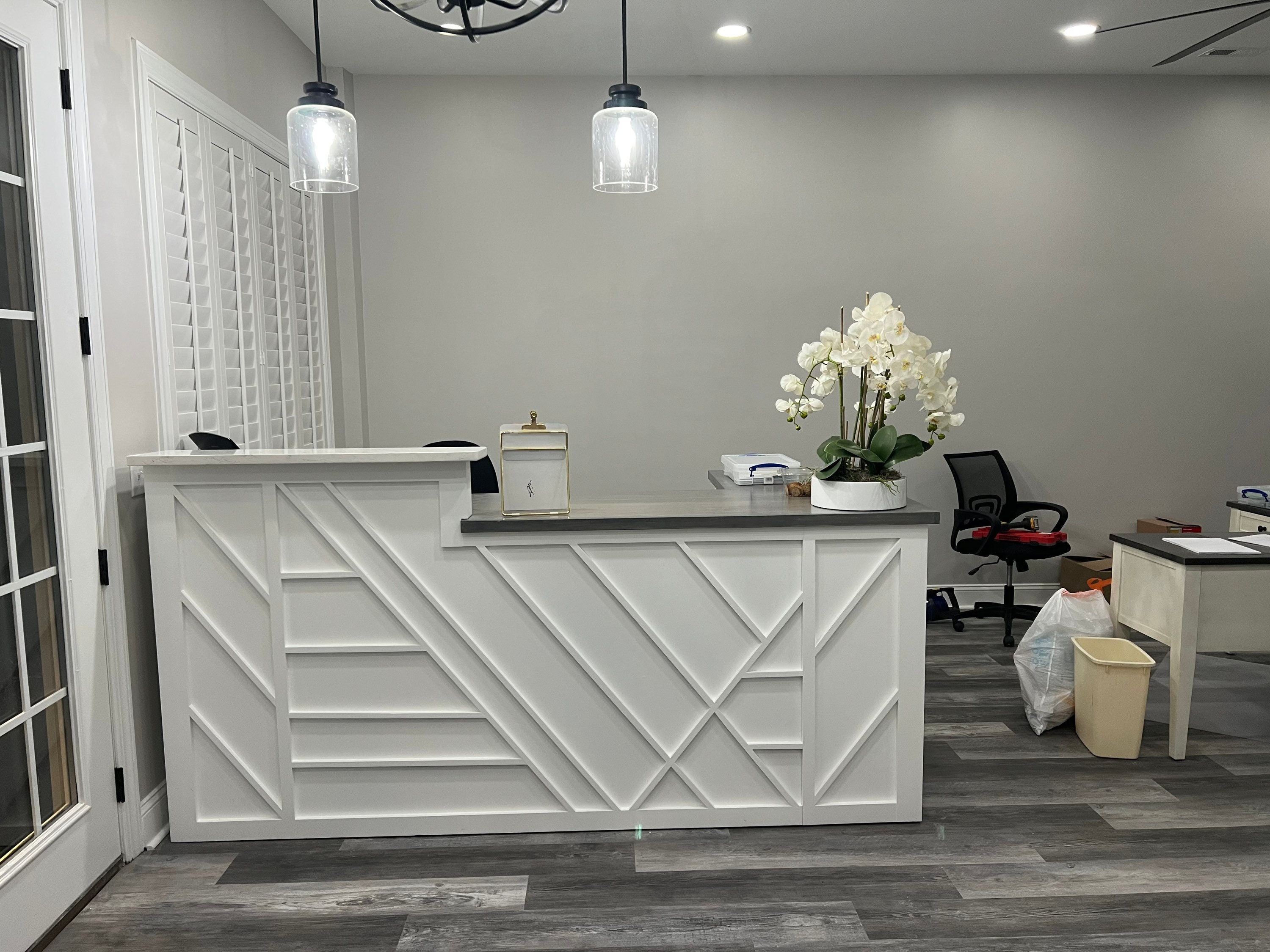 Reception Desk Retail Counter Cash Wrap Straight Desk Version Only Etsy