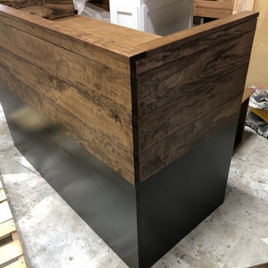 Rustic Reclaimed Retail Counter Reception Desk Office Desk - Etsy