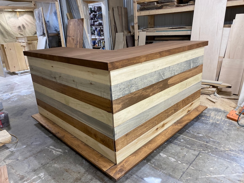 Rustic Reclaimed Retail Counter Reception Desk Office Desk | Etsy