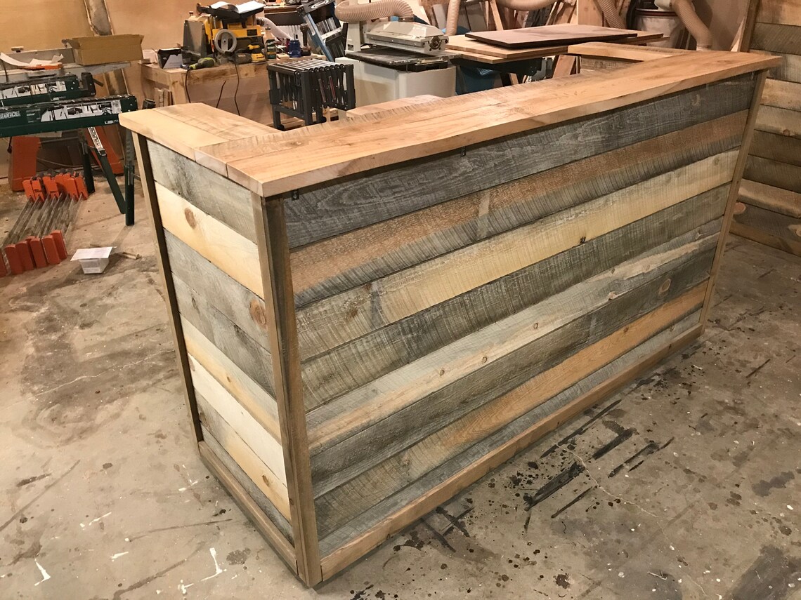 Rustic reclaimed retail counter reception desk office desk | Etsy